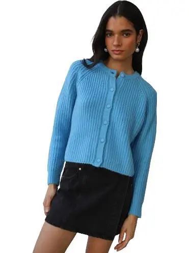 Callahan Relaxed Fit Cardigan - Capri Blue