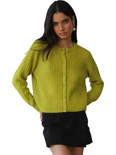 Callahan Relaxed Fit Cardigan - Sour Melon