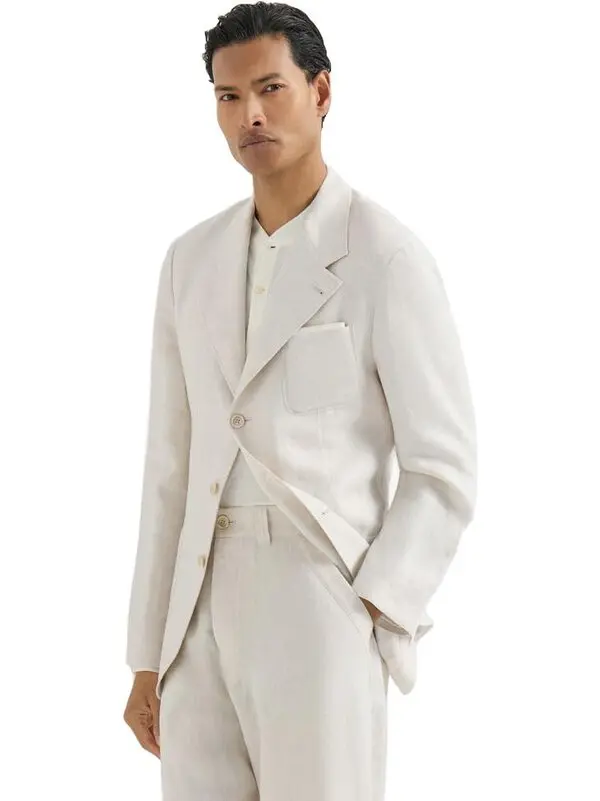 Brunello Cucinelli Chevron Unlined Blazer - Shell
