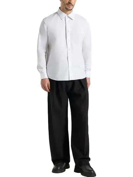 Manière De Voir Chris Signature Tailored Long Sleeved Shirt - White