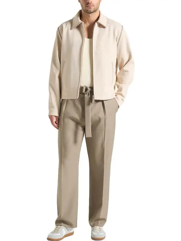 Manière De Voir Alex Whipstitch Twill Boxy Jacket - Cream