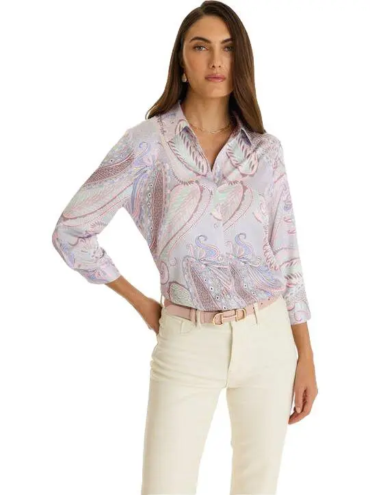 THE NOLI SHOP Sara Silk Blouse - Paisley