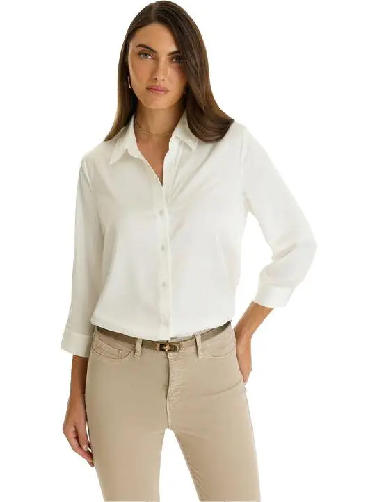 THE NOLI SHOP Sara Silk Blouse - White
