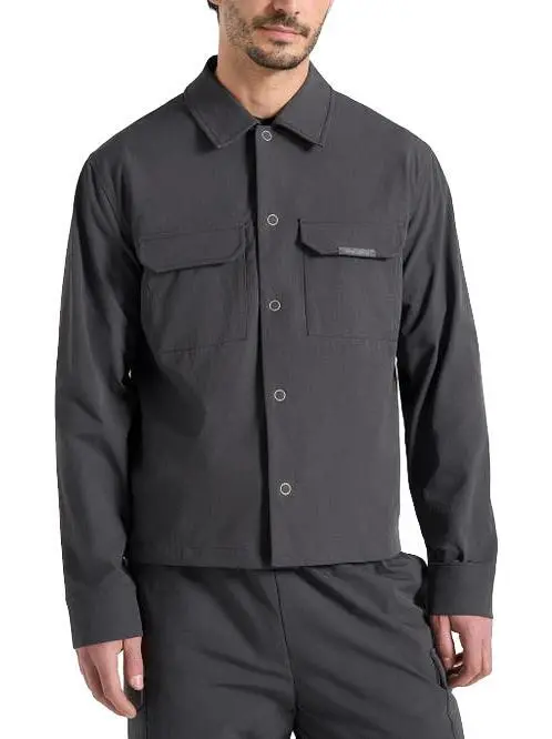 Manière De Voir Technical Cargo Shirt Jacket - Grey