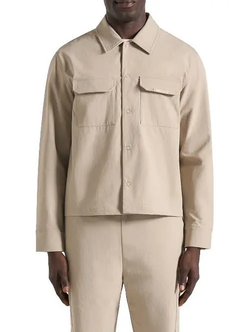 Manière De Voir Technical Cargo Shirt Jacket - Taupe
