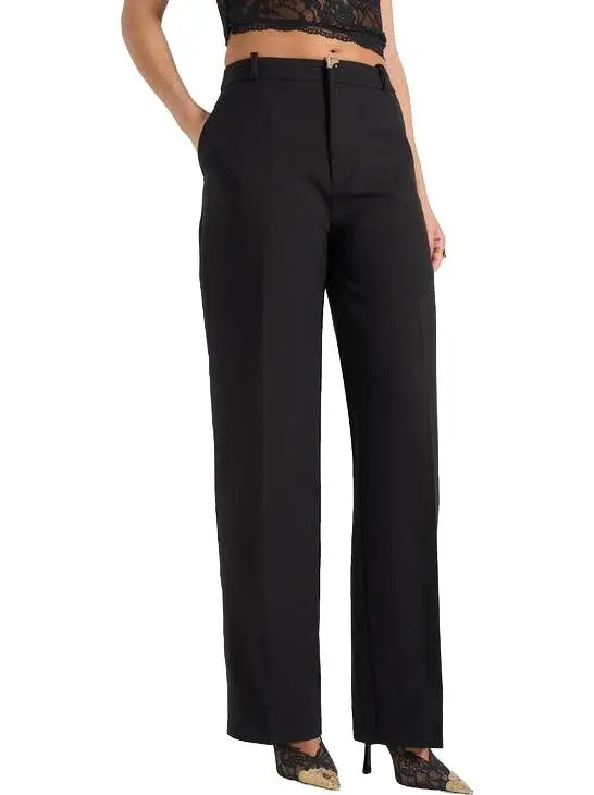 Manière De Voir Doria Tailored Trousers With Waistband Detail - Black