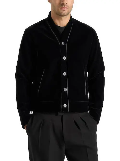 Manière De Voir Nassim Velvet Jacket - Black
