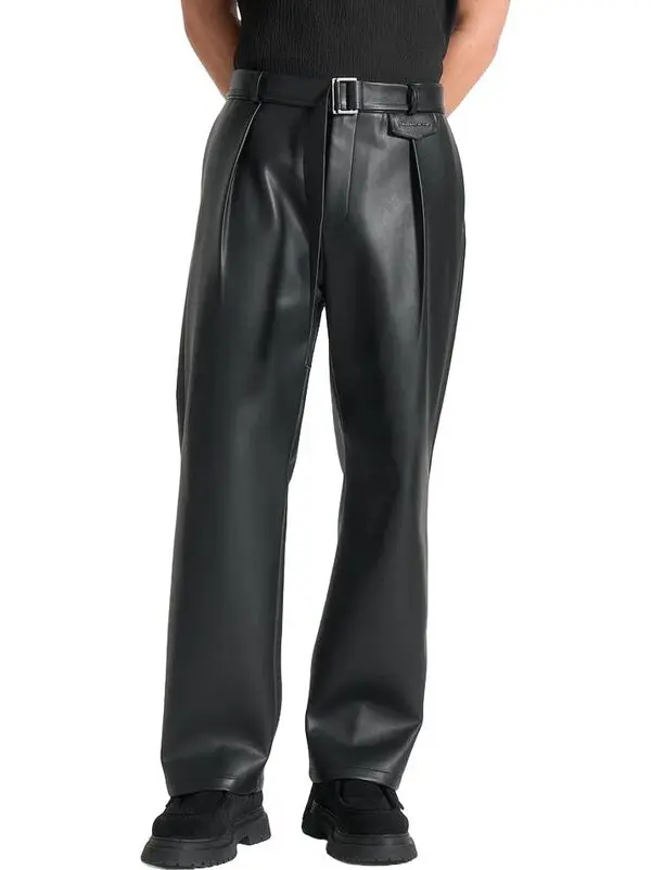 Manière De Voir Relaxed Fit Pleated Trousers - Black