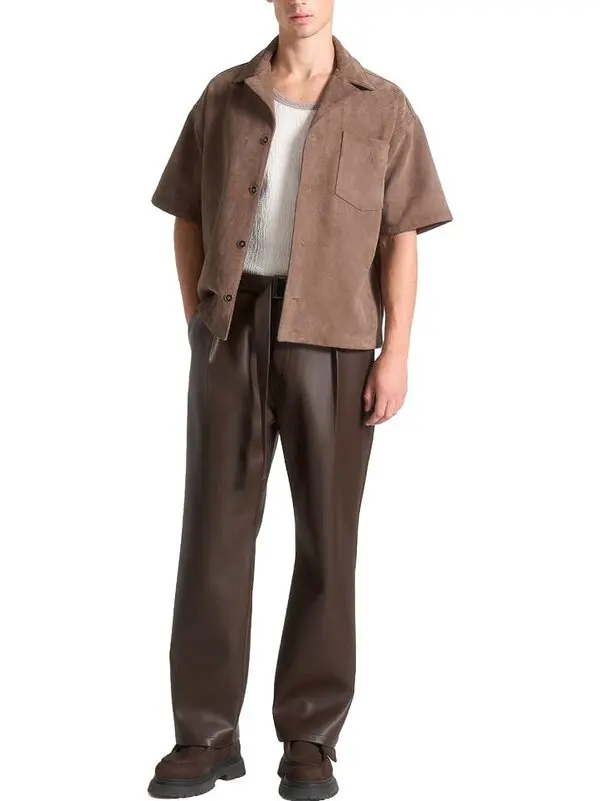 Manière De Voir Relaxed Fit Pleated Trousers - Brown