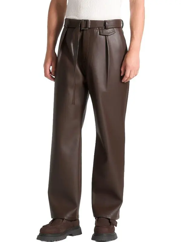 Manière De Voir Relaxed Fit Pleated Trousers - Brown