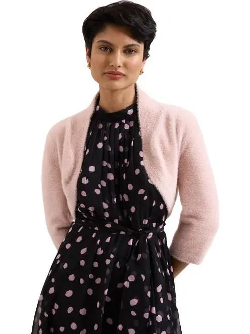 PHASE EIGHT Fay Fluffy Cropped Bolero - Antique Rose