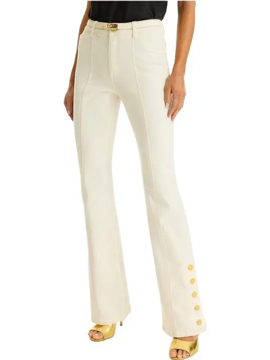 THE NOLI SHOP Veronica Button Jean - Ivory