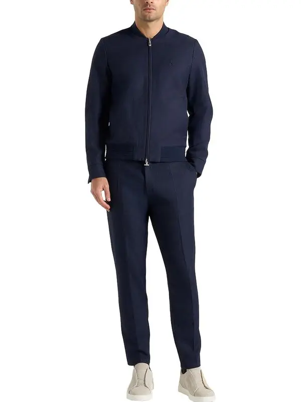 Manière De Voir Tailored Bomber Jacket - Navy