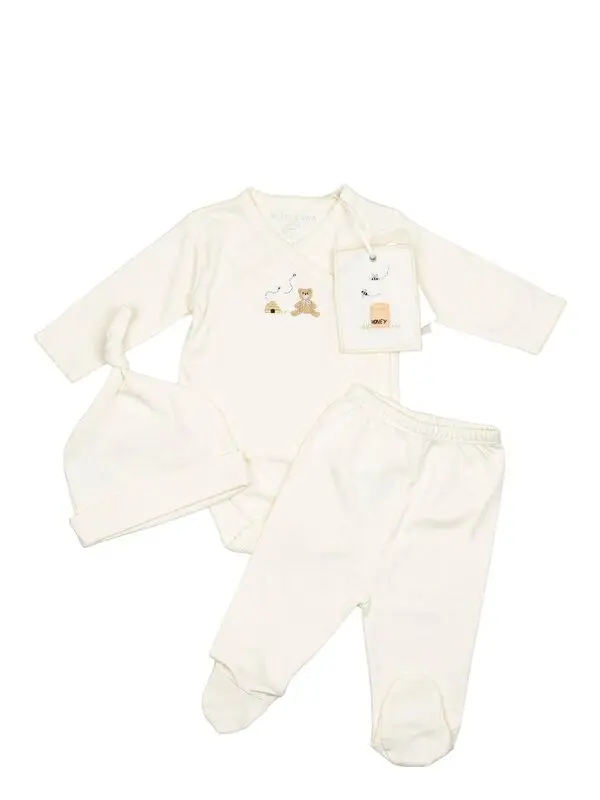 WILD WAWA Pima Embroidered Bundle Set - Honey Bear