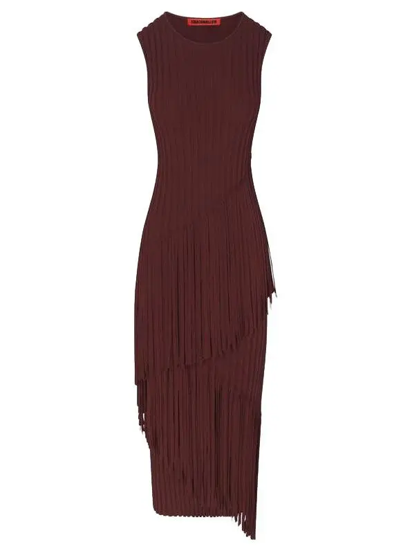 SIMONMILLER Spiral Knit Dress - Choco Brown