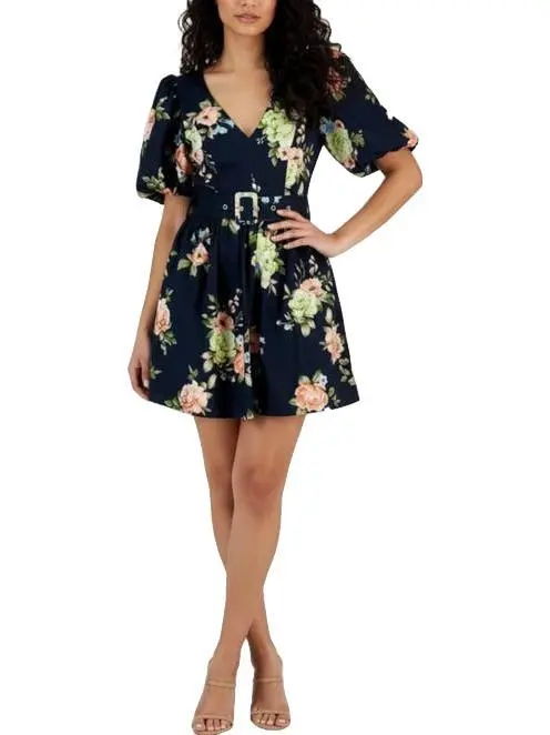 Rachel Rachel Roy Valeria Mini Dress - Navy Bloom