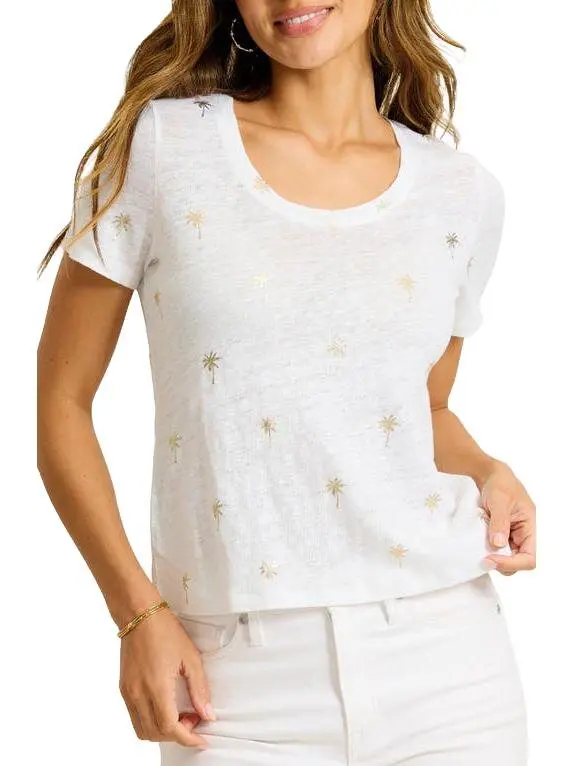 Tommy Bahama Linnea Coastal Fronds Linen Shirt - White