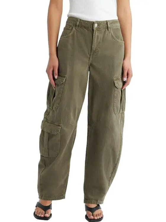 Mango Dilly Cargo Jeans - Khaki