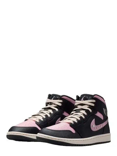 JORDAN Air 1 Mid Se Basketball Sneaker - Anthracite/iced Carmine