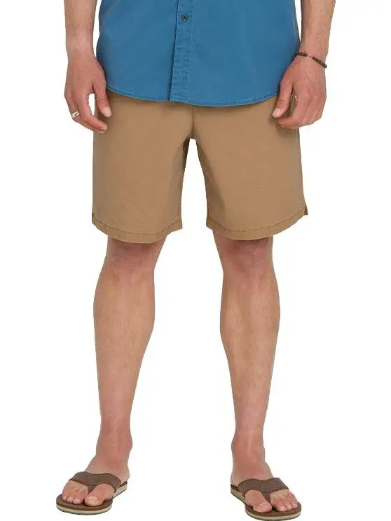 Quiksilver Saltwater Stretch Cotton Drawstring Shorts - Tobacco