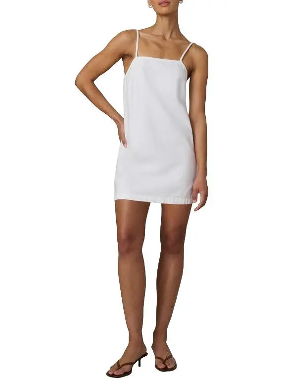 Joe's Jeans Denim Sleeveless Shift Dress - White