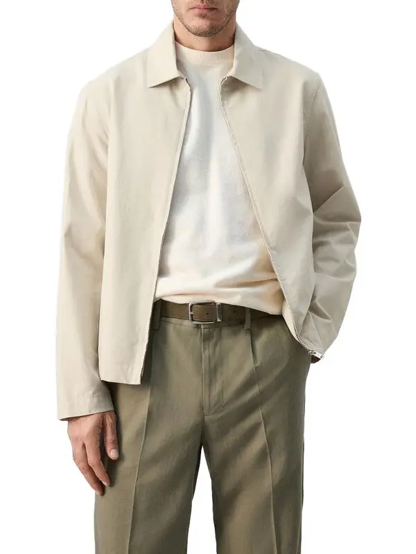 Mango Cotton-blend Jacket - Beige
