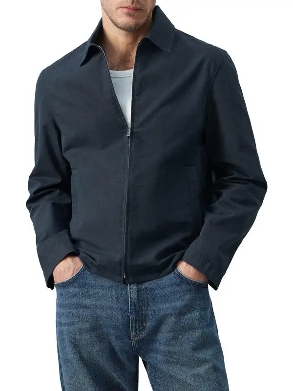 Mango Cotton-blend Jacket - Navy
