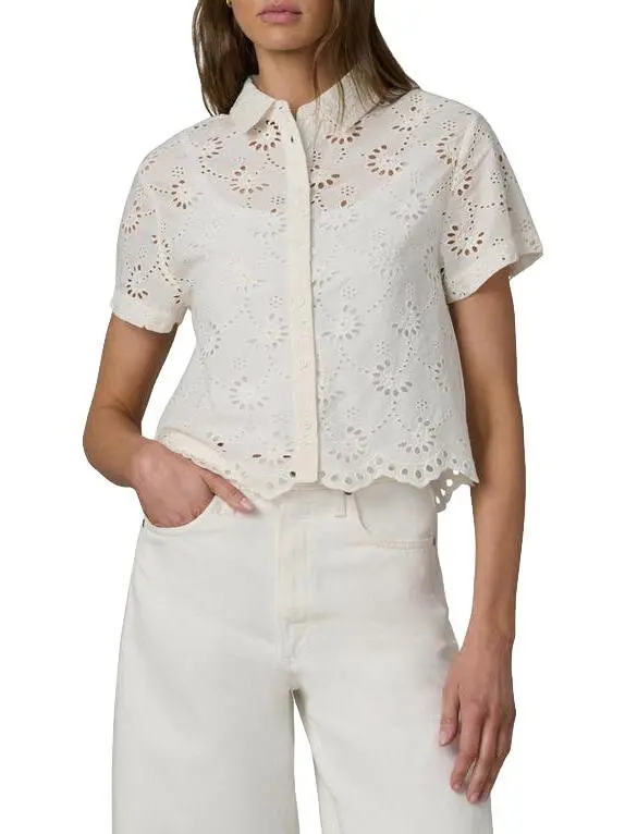 Joe's Jeans Cotton Broderie Anglaise Button-up Shirt - Ecru