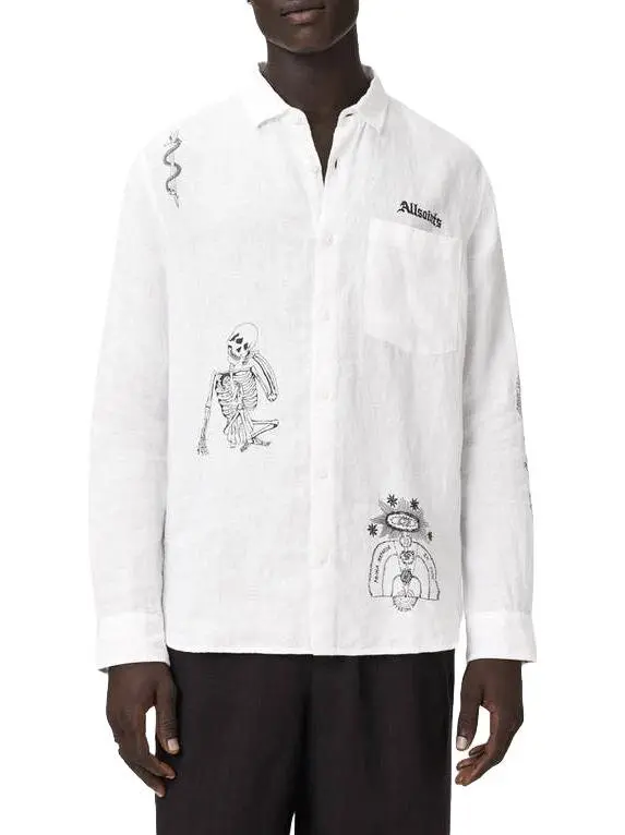 ALLSAINTS Terror Button-up Shirt - White