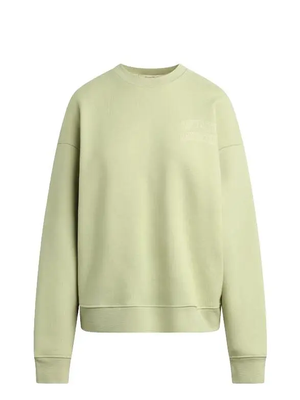 FAVORITE DAUGHTER Collegiate Oversize Cotton-blend Sweatshirt - Light Sage/garden
