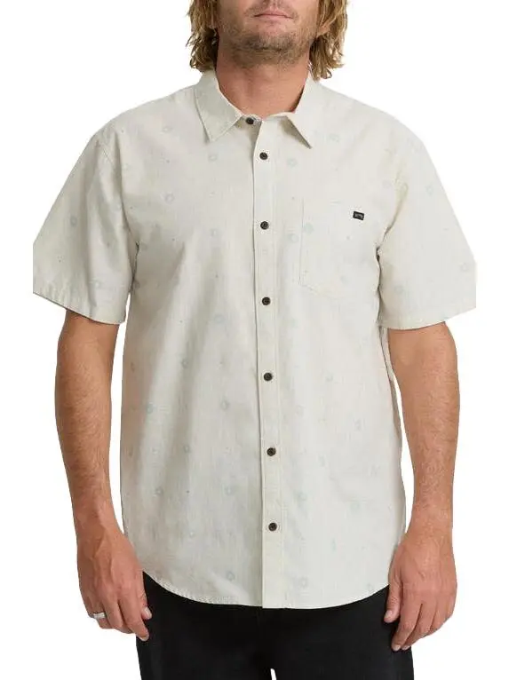 BILLABONG Sundays Short Sleeve Cotton Blend Button-up Shirt - Sandshell