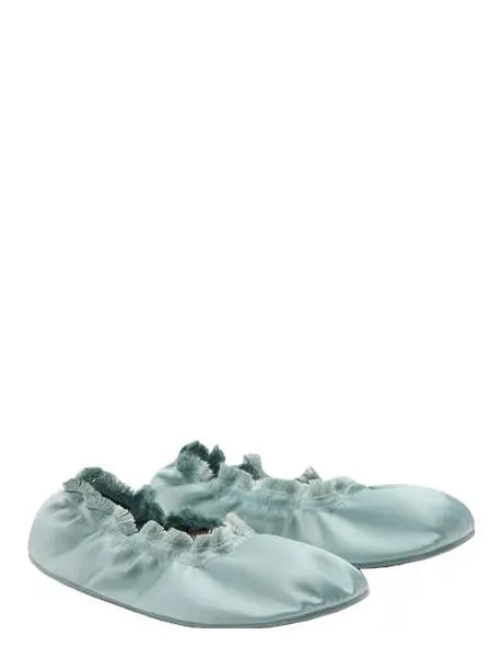 Mango Satin Ballerina Flats - Blue