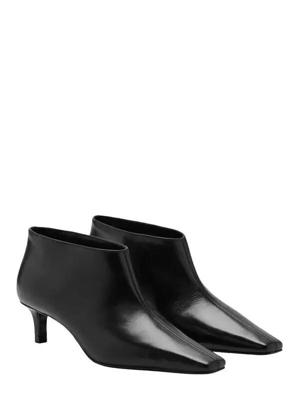 Mango Kitten Heel Bootie - Black