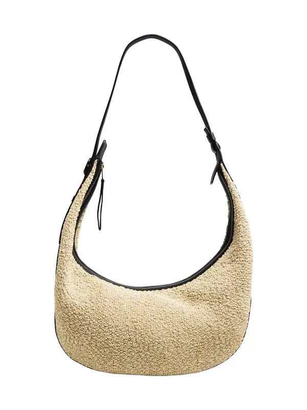 Khaite Augustina Hobo Bag - 367 Black/natural