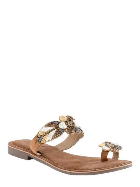 Seychelles Cherry Beaded Toe Ring Sandal - Beige Multi