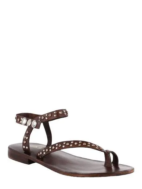 Seychelles Embellished Leather Sandal - Brown