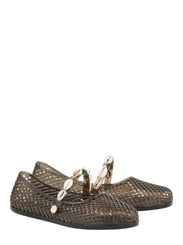ANCIENT GREEK SANDALS Iro Shells Jelly Flat - Black