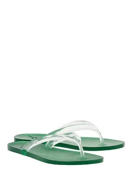 ANCIENT GREEK SANDALS Jelly Flip Flop - Clear/green
