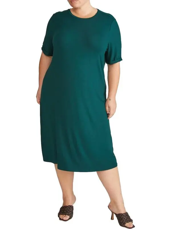 Universal Standard Lily Liquid Jersey Dress - Forest Green