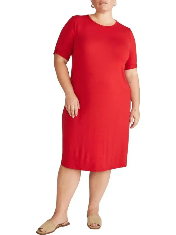 Universal Standard Lily Liquid Jersey Dress - New York Red
