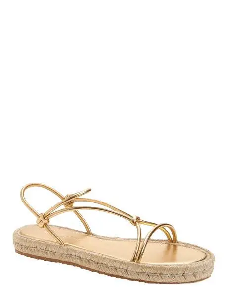 GIANVITO ROSSI Espadrille Flat Sandal - Mekong Naturale