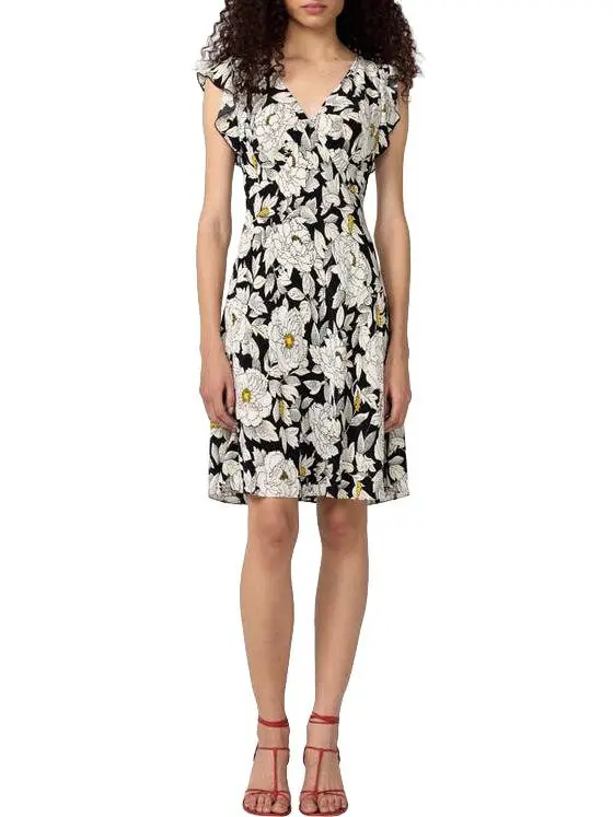 Diane Von Furstenberg Manuela Floral Dress - Biba Rose Black