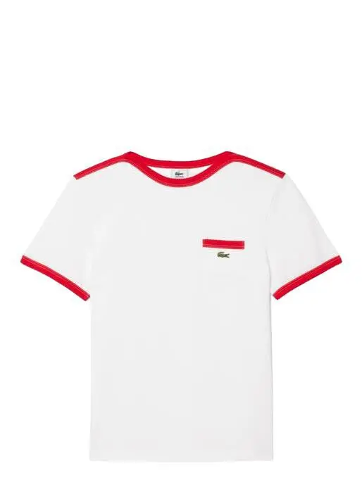 Lacoste Turtle Graphic T-shirt - White/red