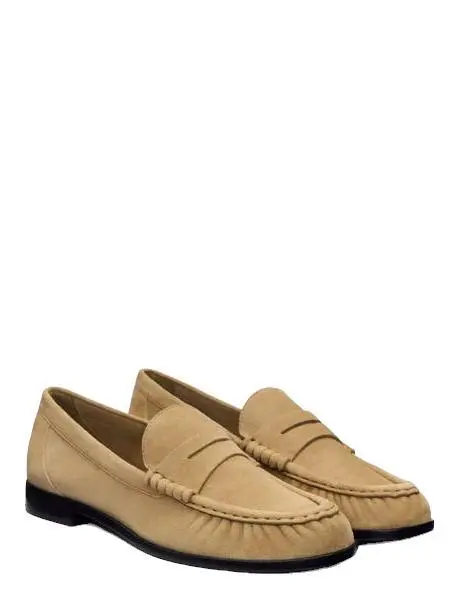 REFORMATION Francine Ruched Loafer - Hazel Suede