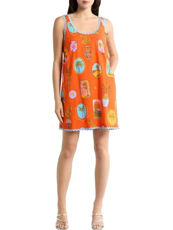 SUGARLIPS Shift Minidress - Red-pink-mult