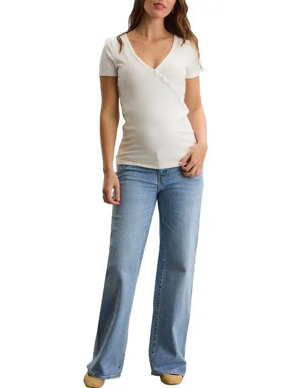 Hatch Collection Rib Nursing Tee - White