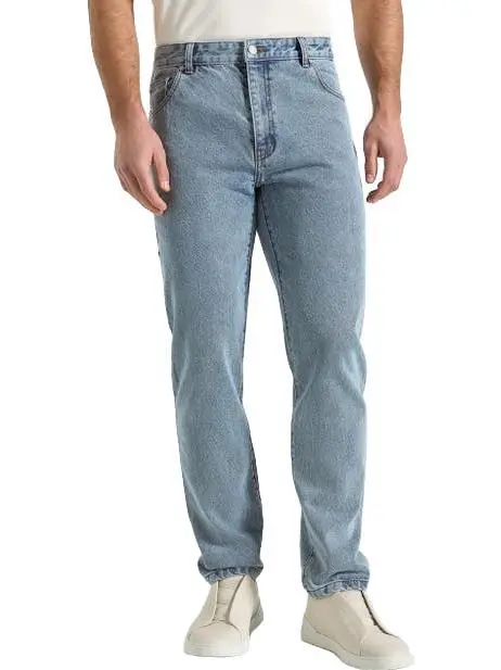 Manière De Voir Tapered Fit Jeans - Mid Blue