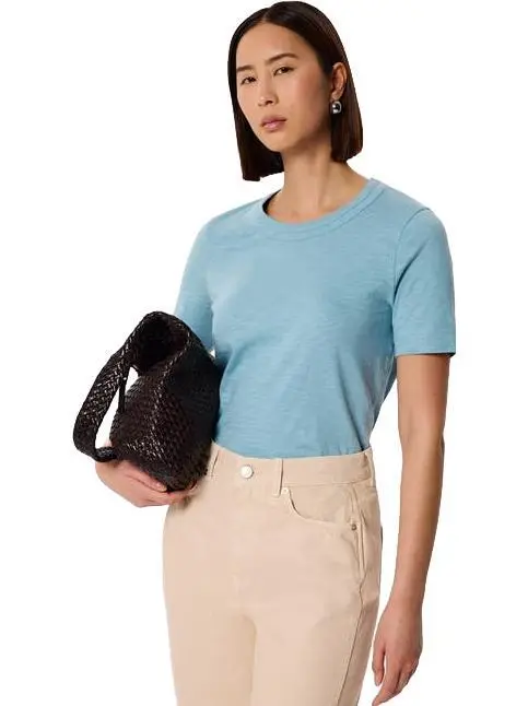 Whistles Rosa Double Trim T-shirt - Blue