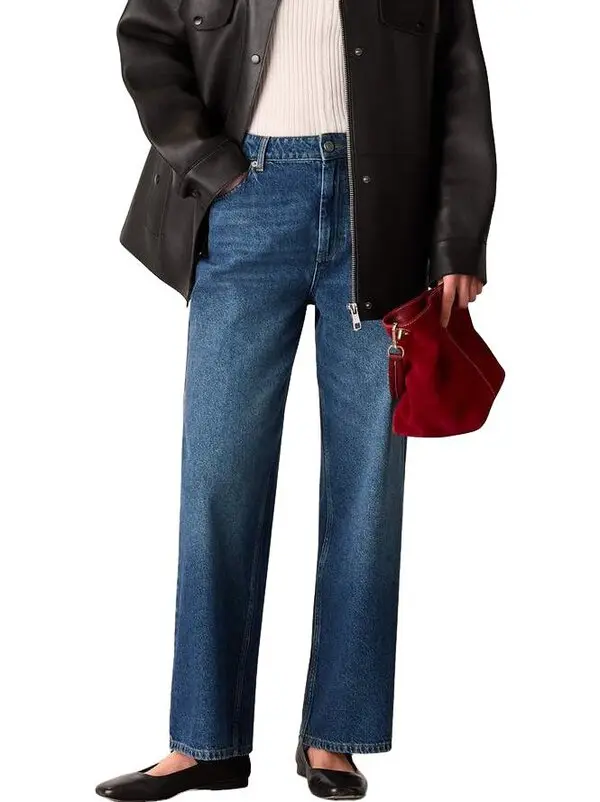 Whistles Straight Ankle Length Jeans - Denim