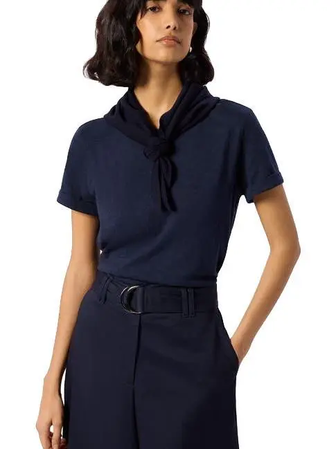 Whistles Emily Ultimate Short Sleeve T-shirt - Navy